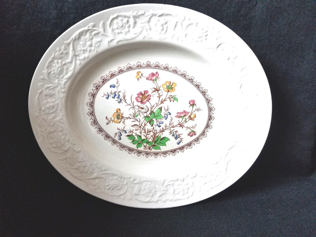 Platter Booths 1912 Corinthian Wild Rose - Etsy