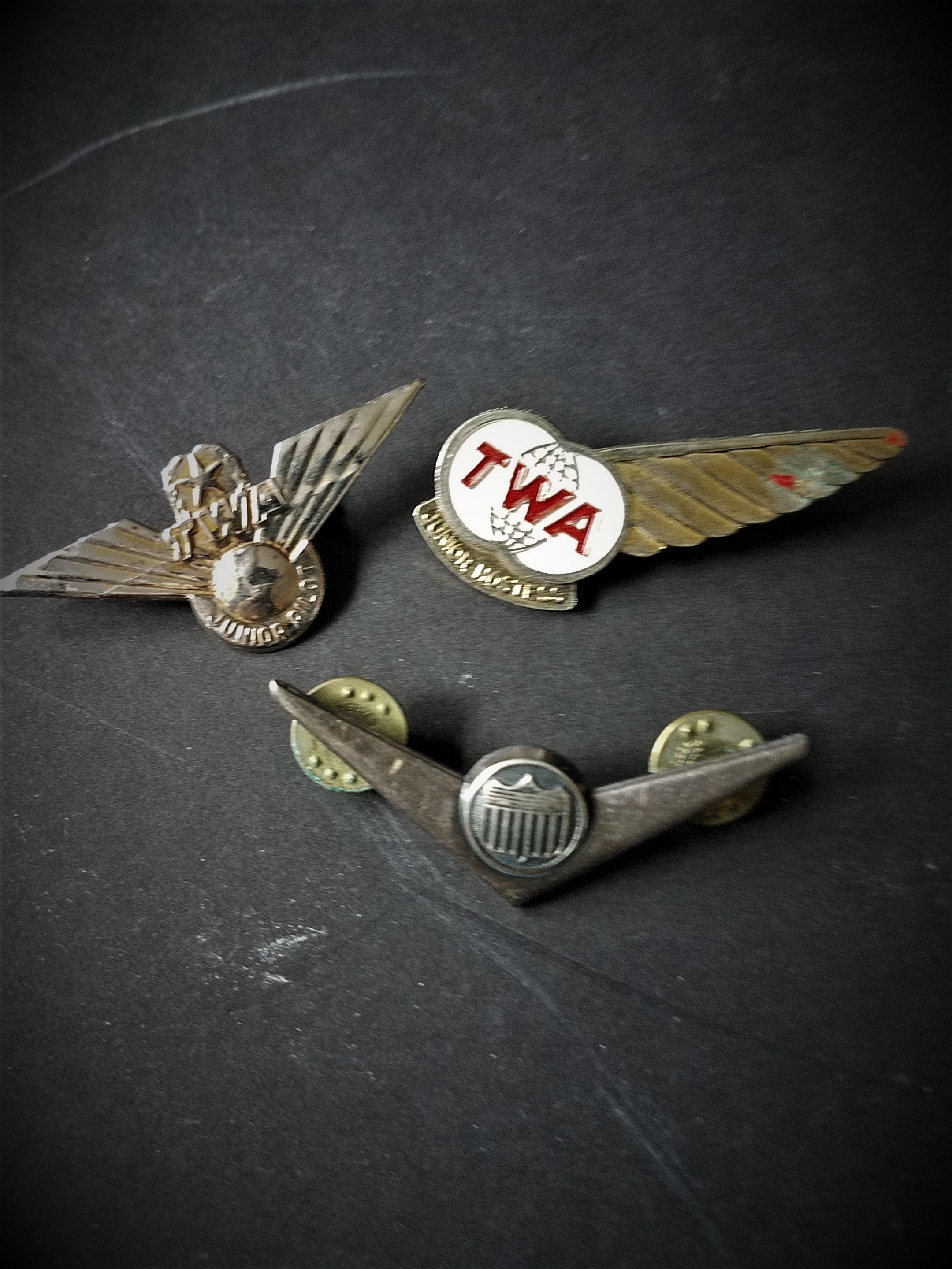 Vintage TWA & Railroad Pins