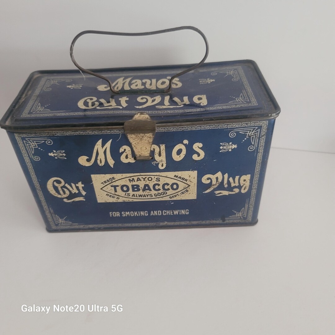 Mayo's Cut Tobacco Plug Tin Lunch Pail Box Circa 1900 - Etsy