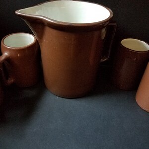 Buckeye Pottery Stoneware Jug and 6 Mugs 1920s - Etsy