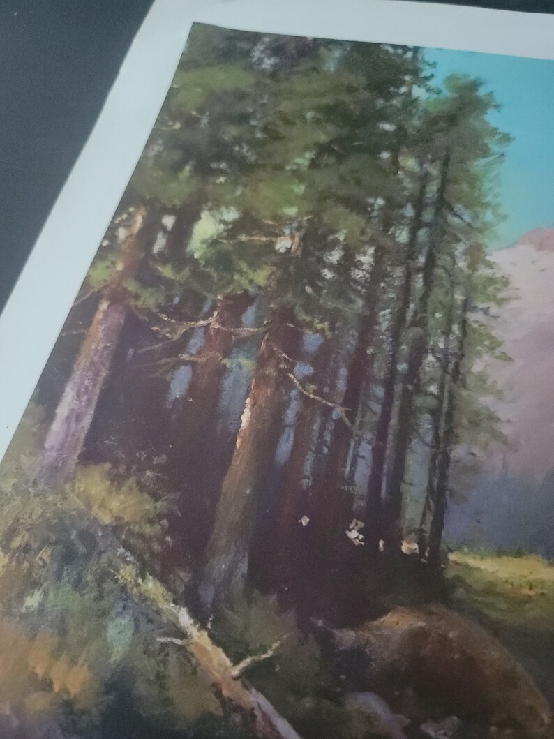 1950s Robert Wood Lithograph Majestic Peaks - Etsy