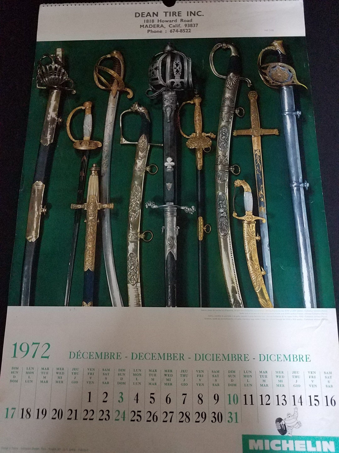 1972 Michelin Tire Calendar Featuring Collections - Etsy