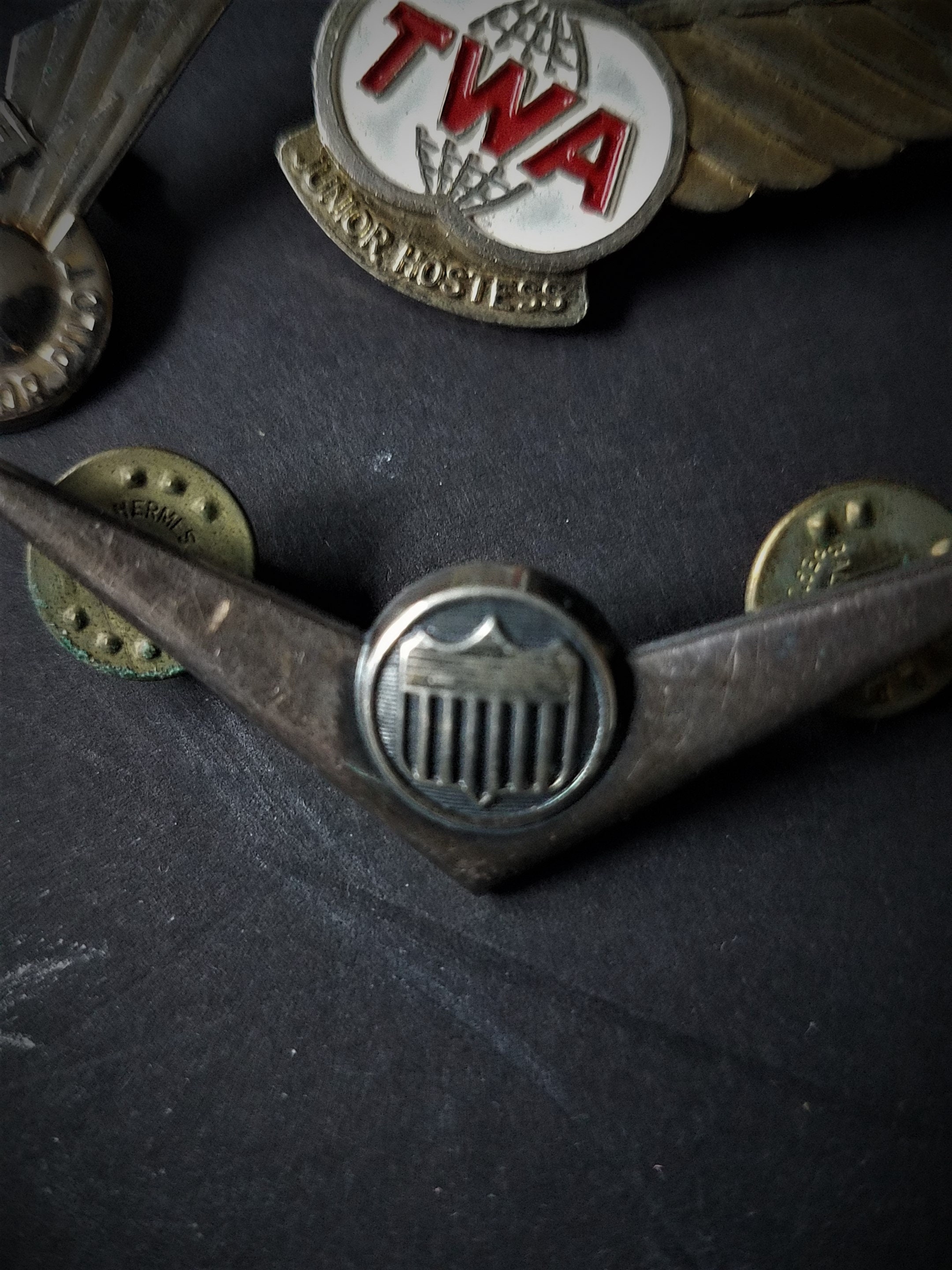 Vintage TWA & Railroad Pins