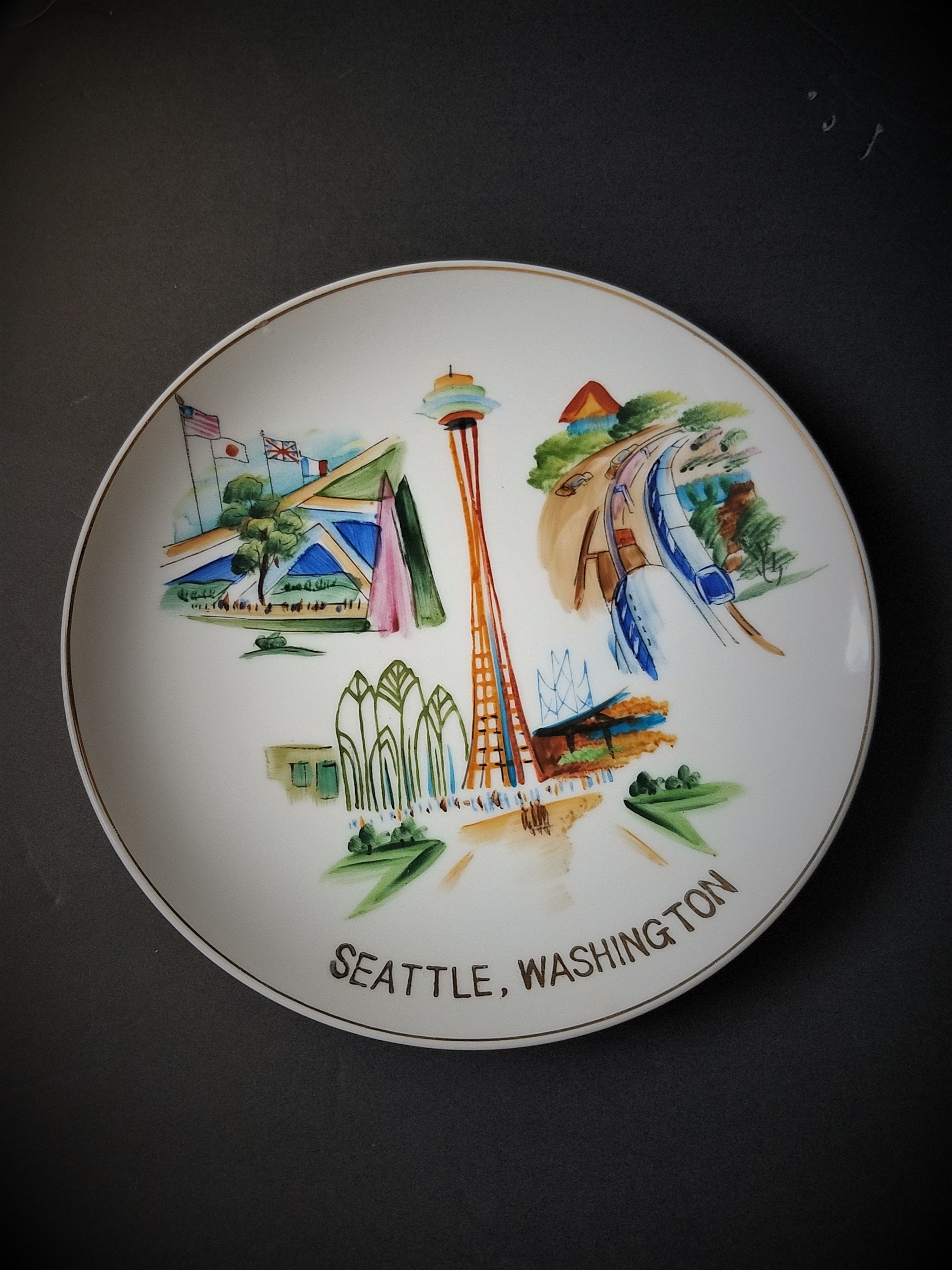 1960s Seattle Washington Souvenir Plate