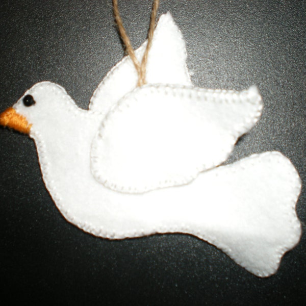 Christmas Felt Dove Ornament - Etsy