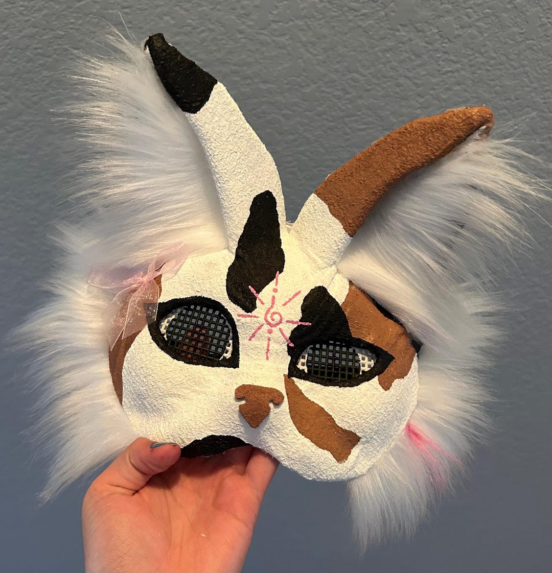 Coquette Calico Cat Therian, Furry, Halloween and Cosplay Mask - Etsy