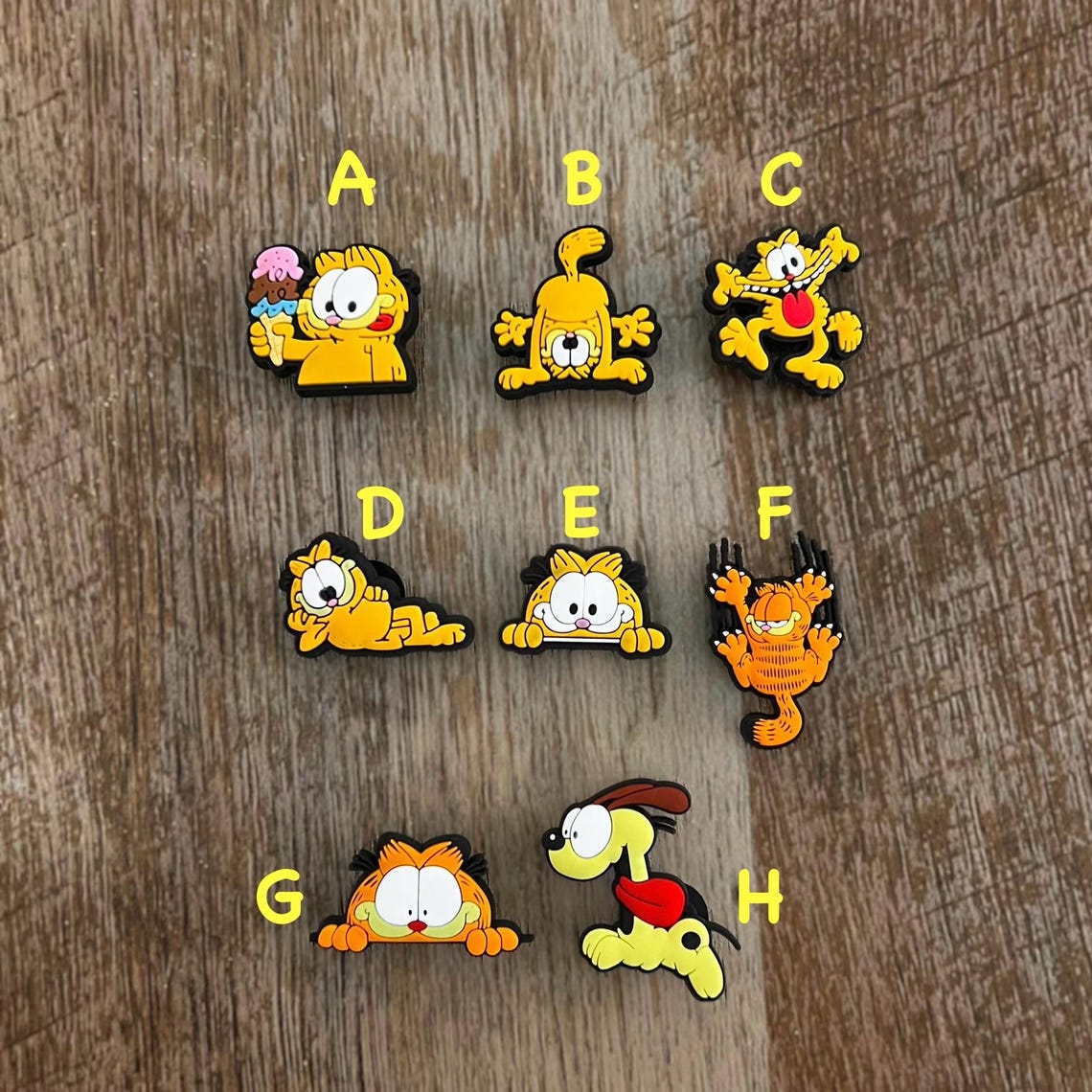 Orange Tabby Cat Persian Cat Clog Charms - Funny Lazy Gar Shoe Charms ...