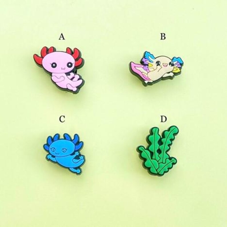 Axolotl Clog Charms - Amphibian Animal Shoe Charms - Salamander Shoe ...