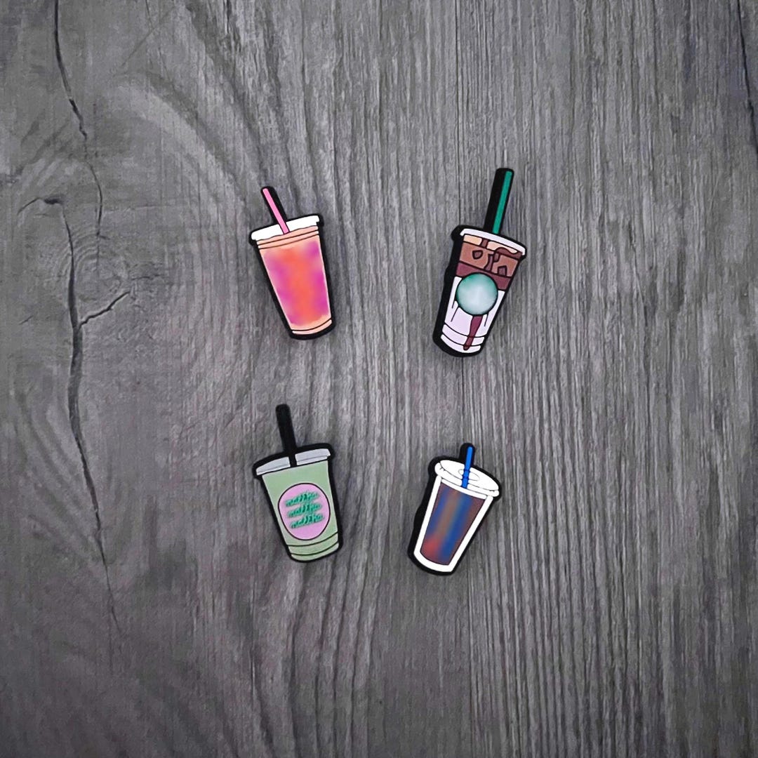 Drinks Coffee Matcha Clog Charms - Food Breakfast Beverage Shoe Charms ...