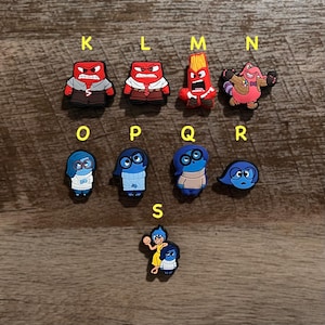 Inside Out Shoe Charms / Emotions Sadness Joy Anger Disgust Disney ...