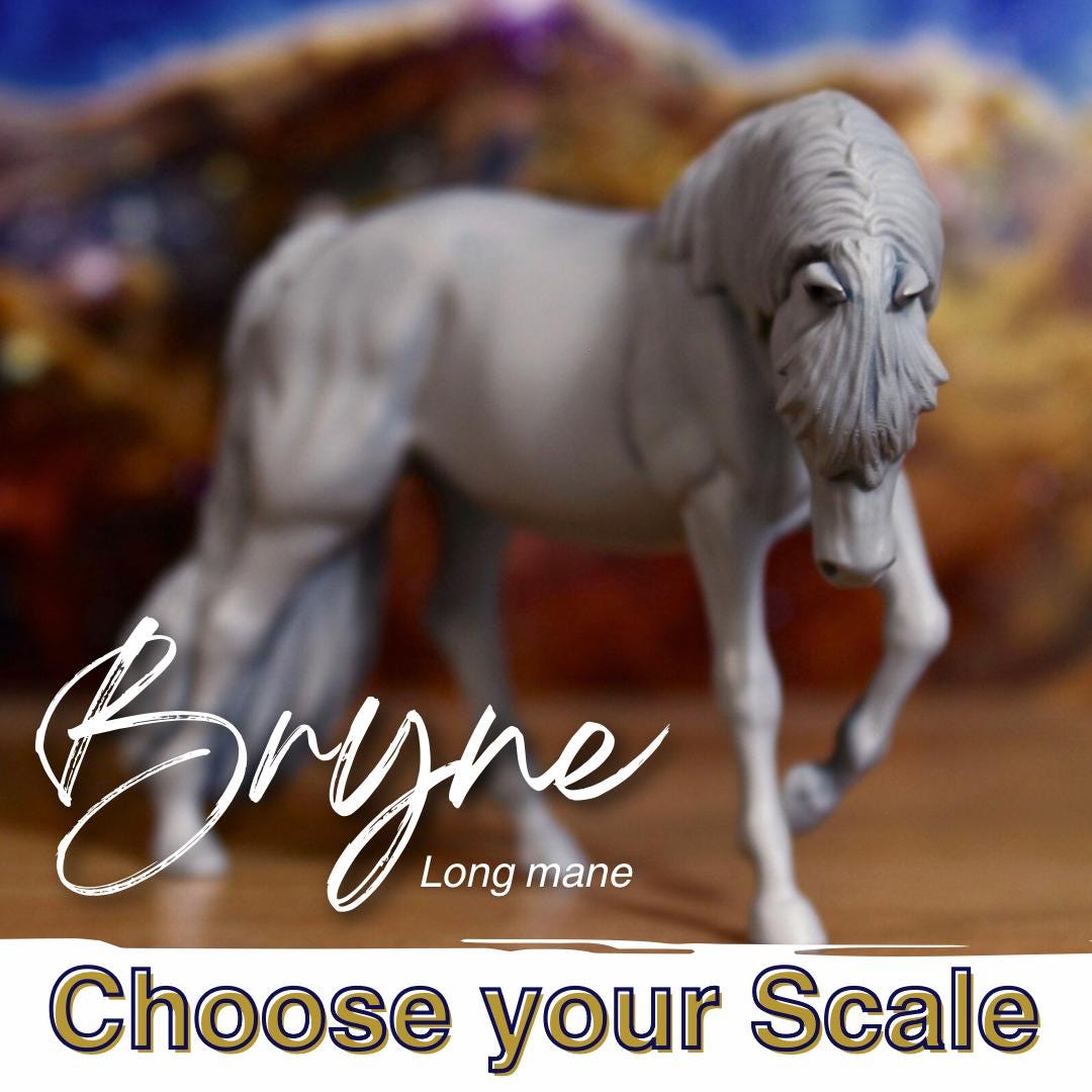 Customizable Horse (unpainted) - BRYNE (free Mane) - Etsy