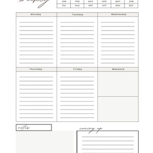 Simple Printable Planner - Instant Download - Etsy