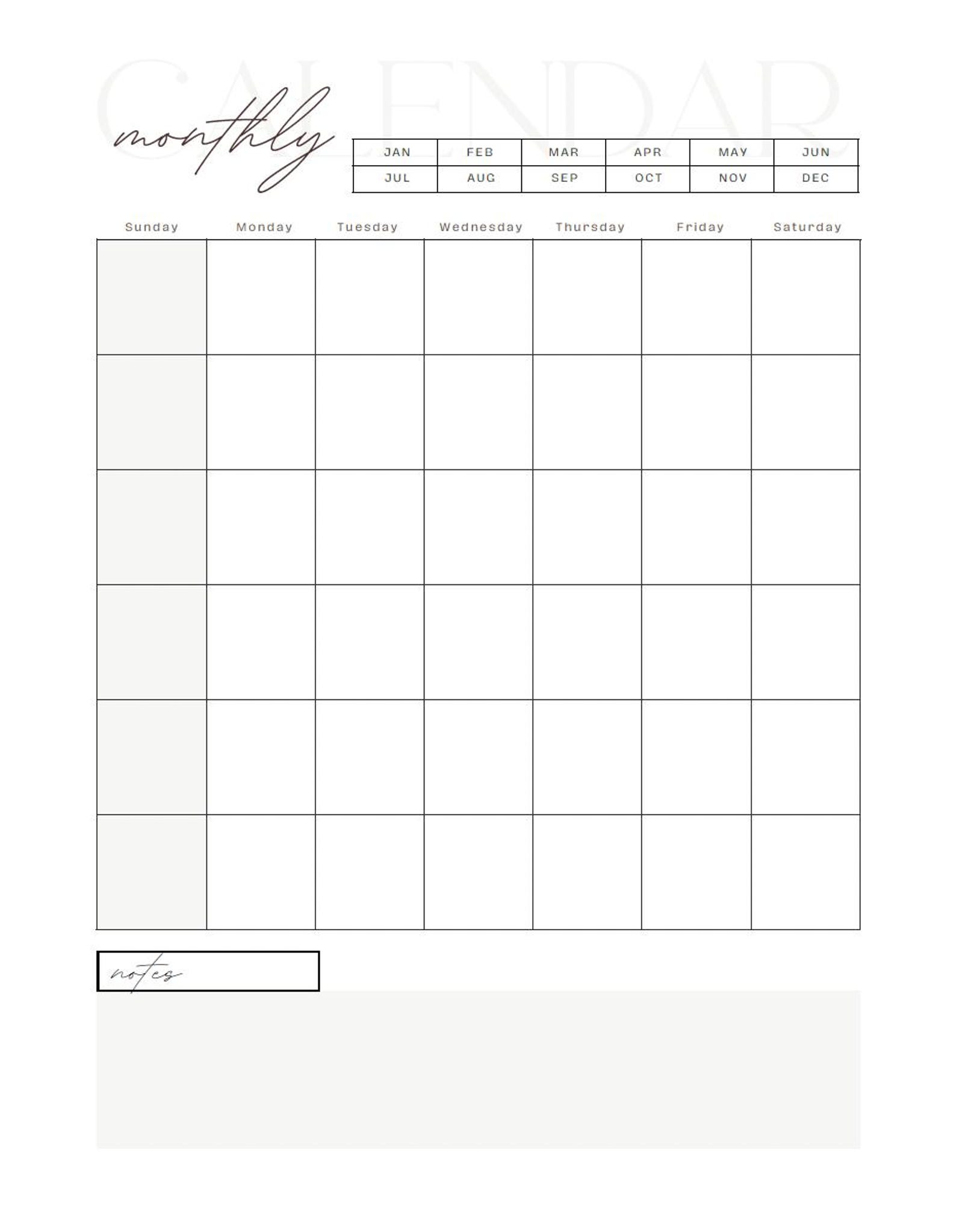 Simple Printable Planner - Instant Download - Etsy