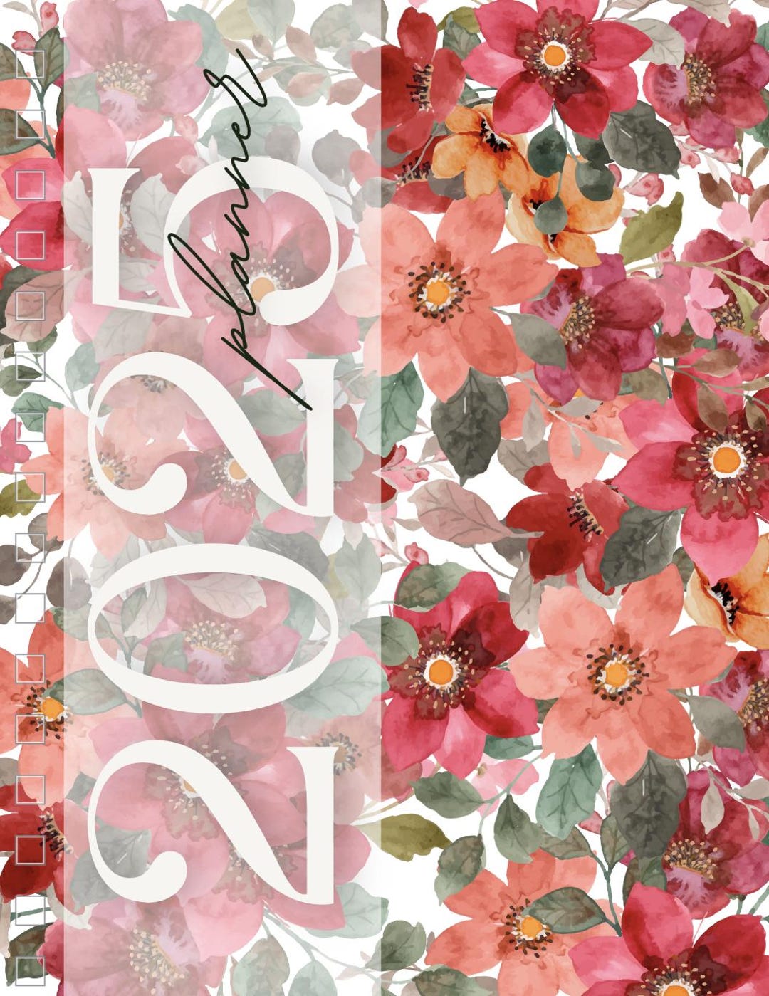 Bright Floral Printable Planner - Instant Download - Etsy