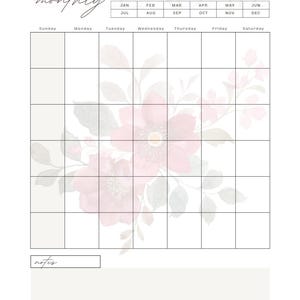 Bright Floral Printable Planner - Instant Download - Etsy