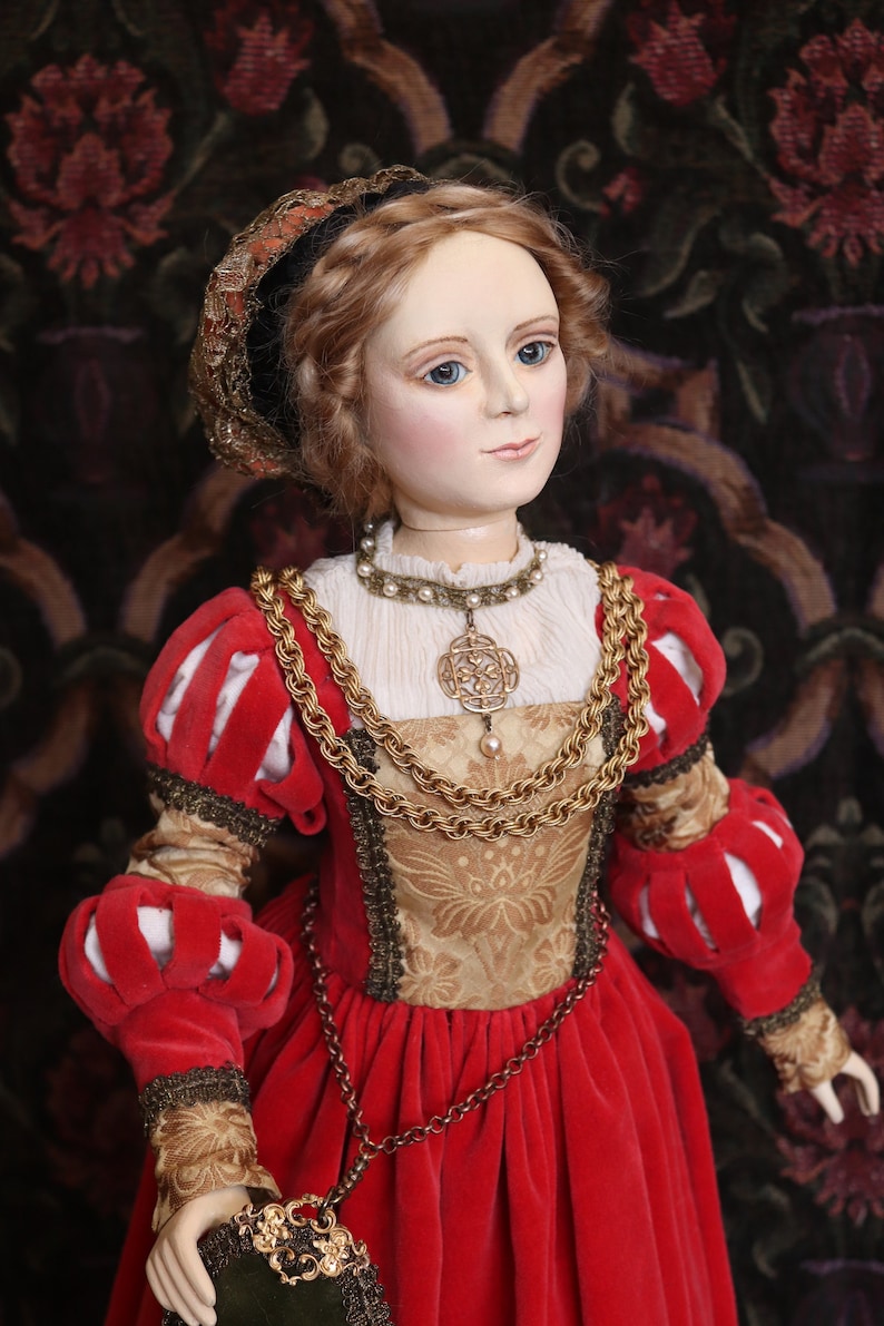 ARTEMISIA Wooden Handcarved Renaissance Doll "margaretha" ANNO 1520 ...