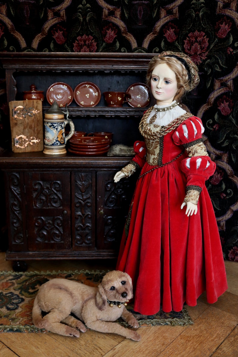 ARTEMISIA Wooden Handcarved Renaissance Doll "margaretha" ANNO 1520 ...