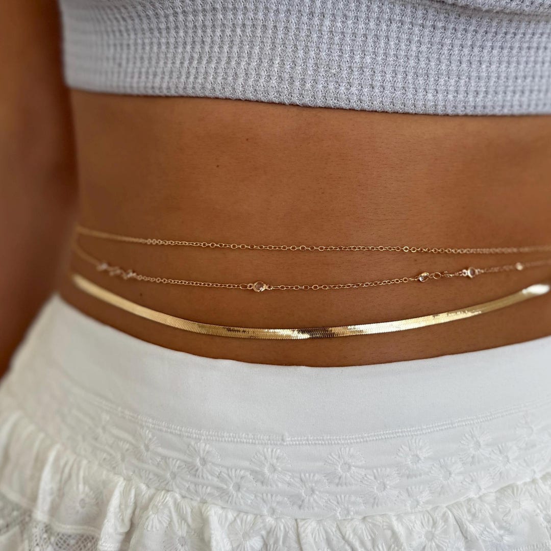 Body Chain, Belly Chain, Summer Body Chain,3 Pcs Belly Chain, Waist ...