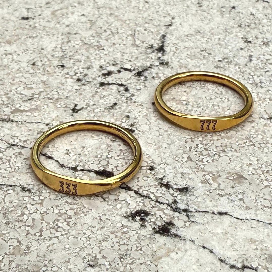 Angel Number Rings, Lucky Number Rings, Angel Number Spiritual Jewelry ...