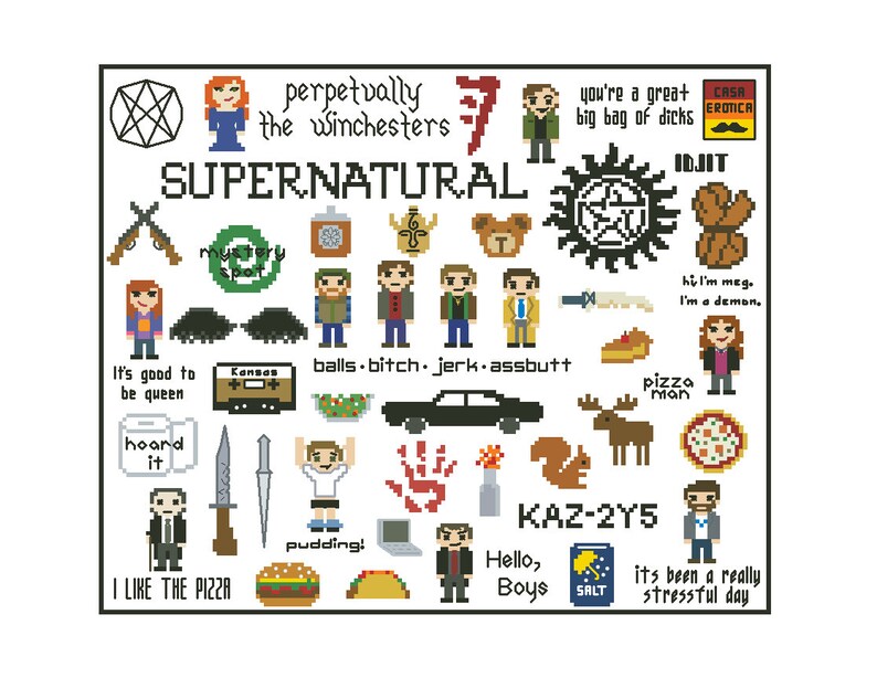 Supernatural Cross Stitch Pattern | Etsy