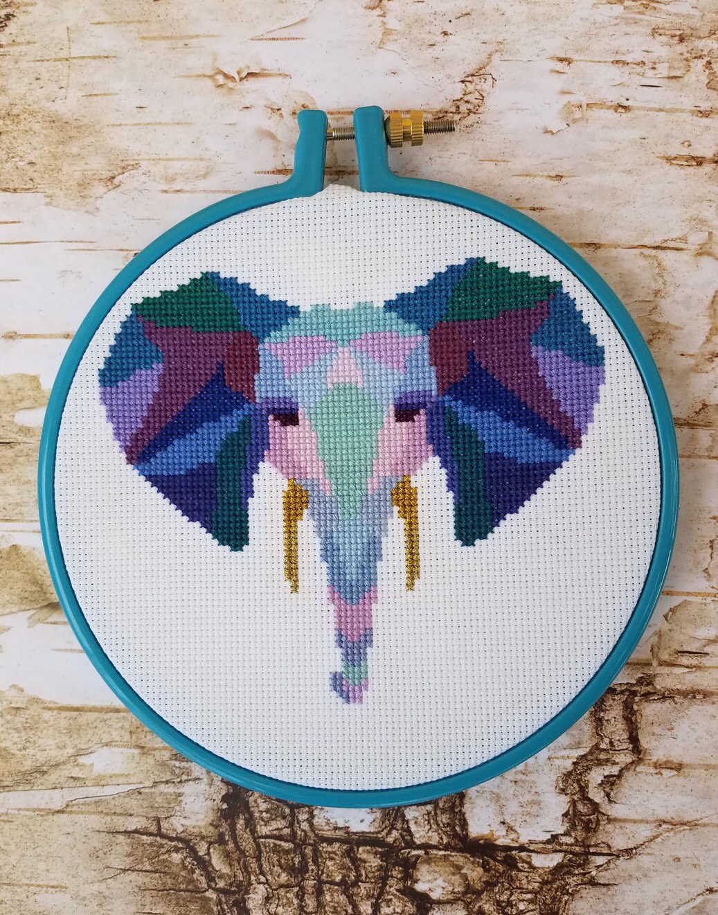 Geometric Cross Stitch Cross Stitch Hoop Pattern Modern | Etsy