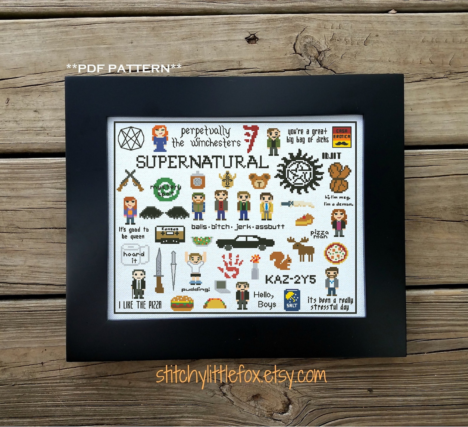 Supernatural Cross Stitch Pattern | Etsy