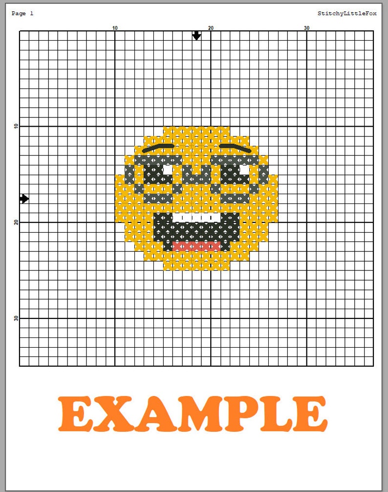 Cross Stitch Funny Needlepoint Pattern Funny Modern Cross - Etsy