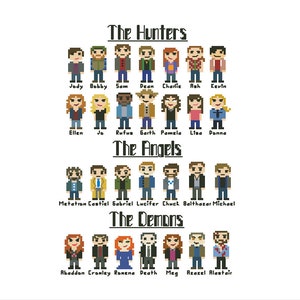 Supernatural Cross Stitch Pattern Character Cross Stitch - Etsy