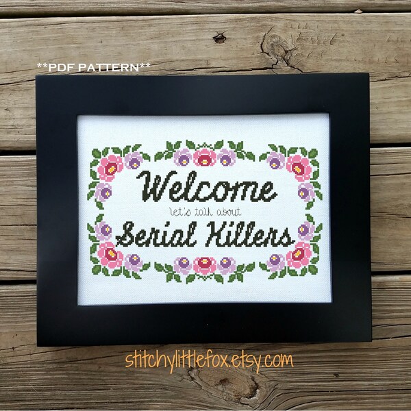 Serial Killer Cross Stitch - Etsy