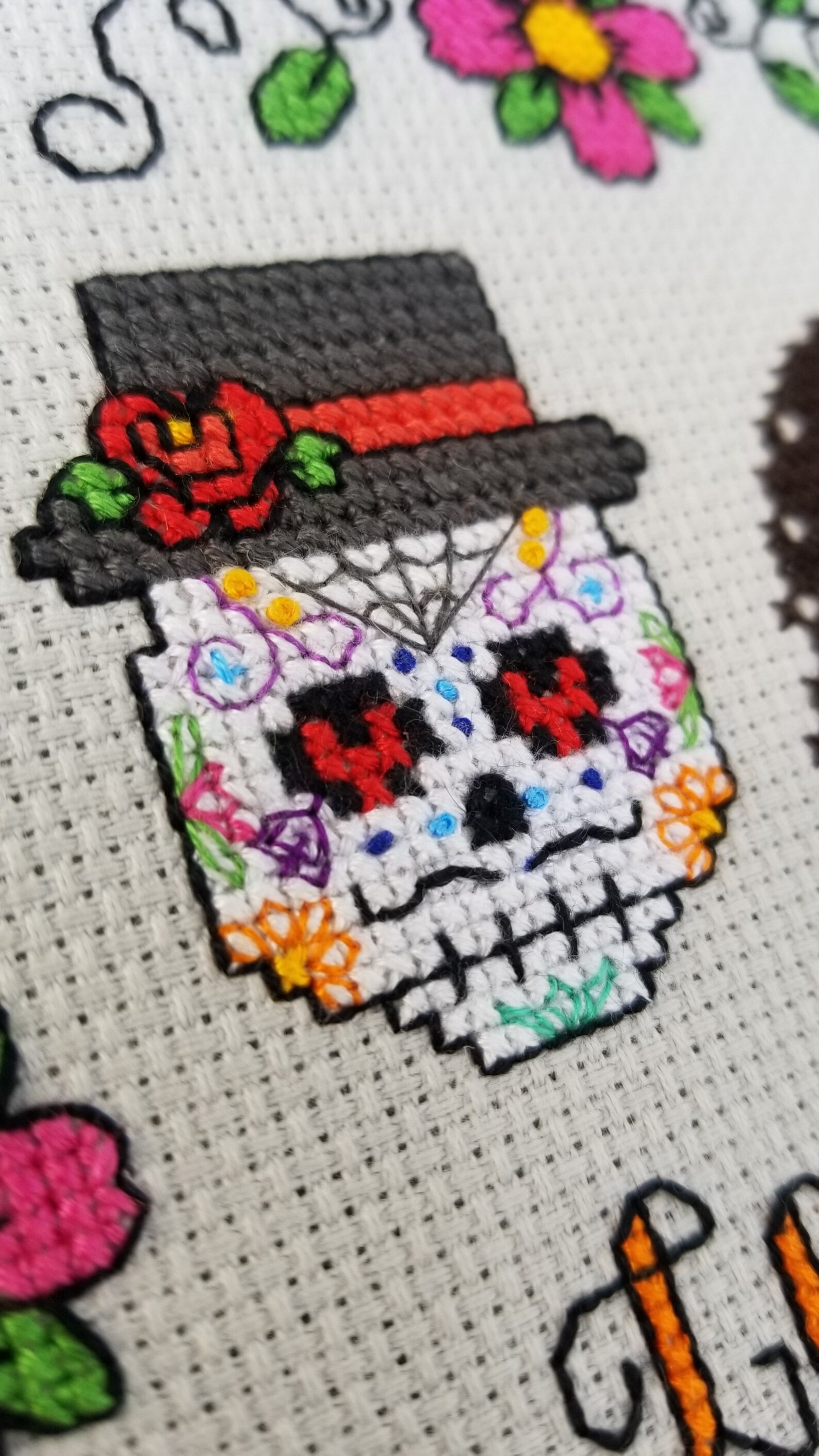 Dia De Los Muertos Cross Stitch Pattern Love Sugar Skull | Etsy