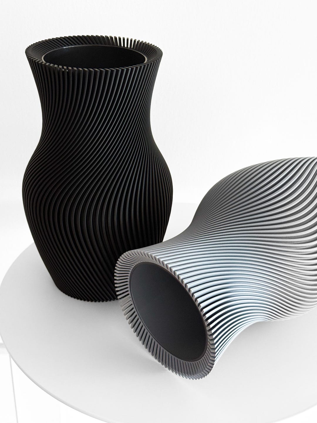 Modern Spiral Vase – Sculptural 3D Printed Vase With Unique Texture for ...