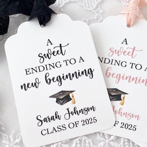 Printed Graduation Favor Gift Tags, Personalized Graduation Party Tags ...