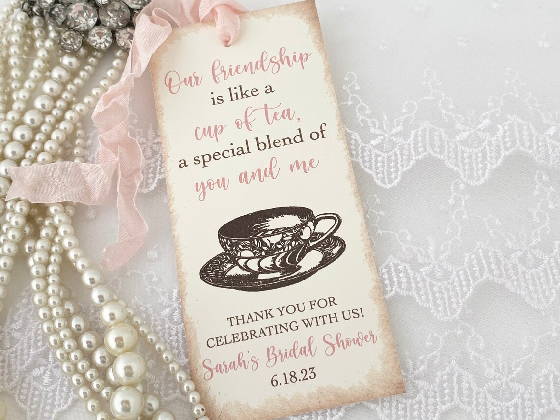 Friendship Tea Party Favors Bookmarks Tea Cup Bookmark - Etsy