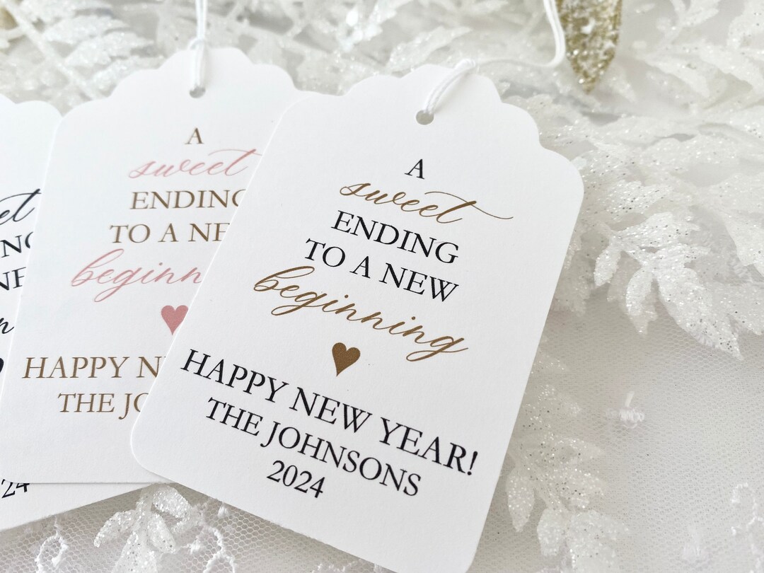 Printed New Years Eve Favor Gift Party Tags, New Years Eve Wedding ...