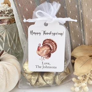 Printed Thanksgiving Turkey Favor Gift Bags, Friendsgiving Hostess ...