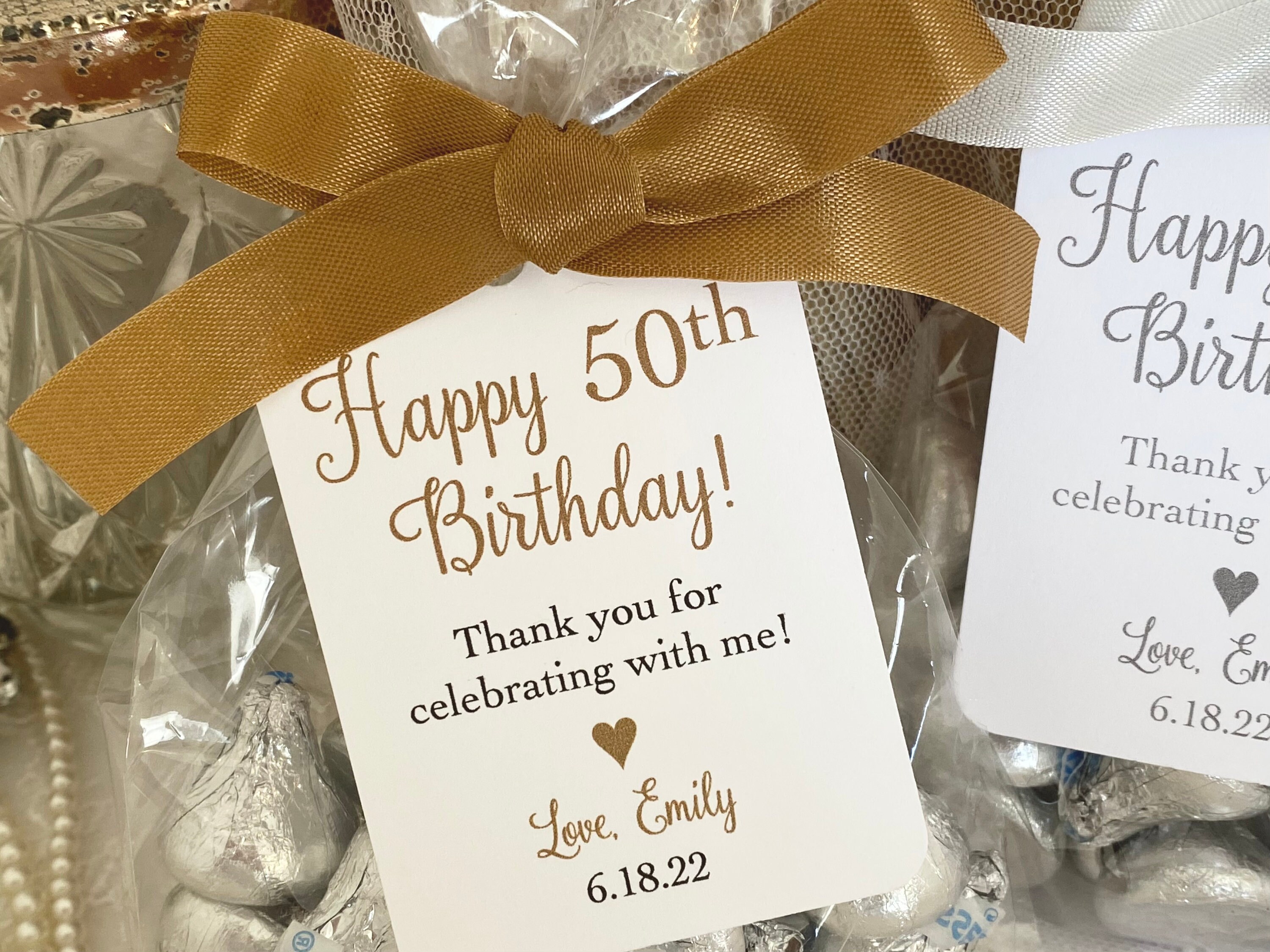 50th Birthday Party Favor Treat Bags 21st 30th 40th 70th Etsy