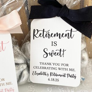 Retirement Favor Bags: Personalized Candy Treat, Ribbon Ties (DIY Kit ...
