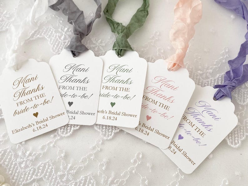 Mani Thanks Favor Tags: Bridal Shower Nail Polish Gift Tags - Etsy