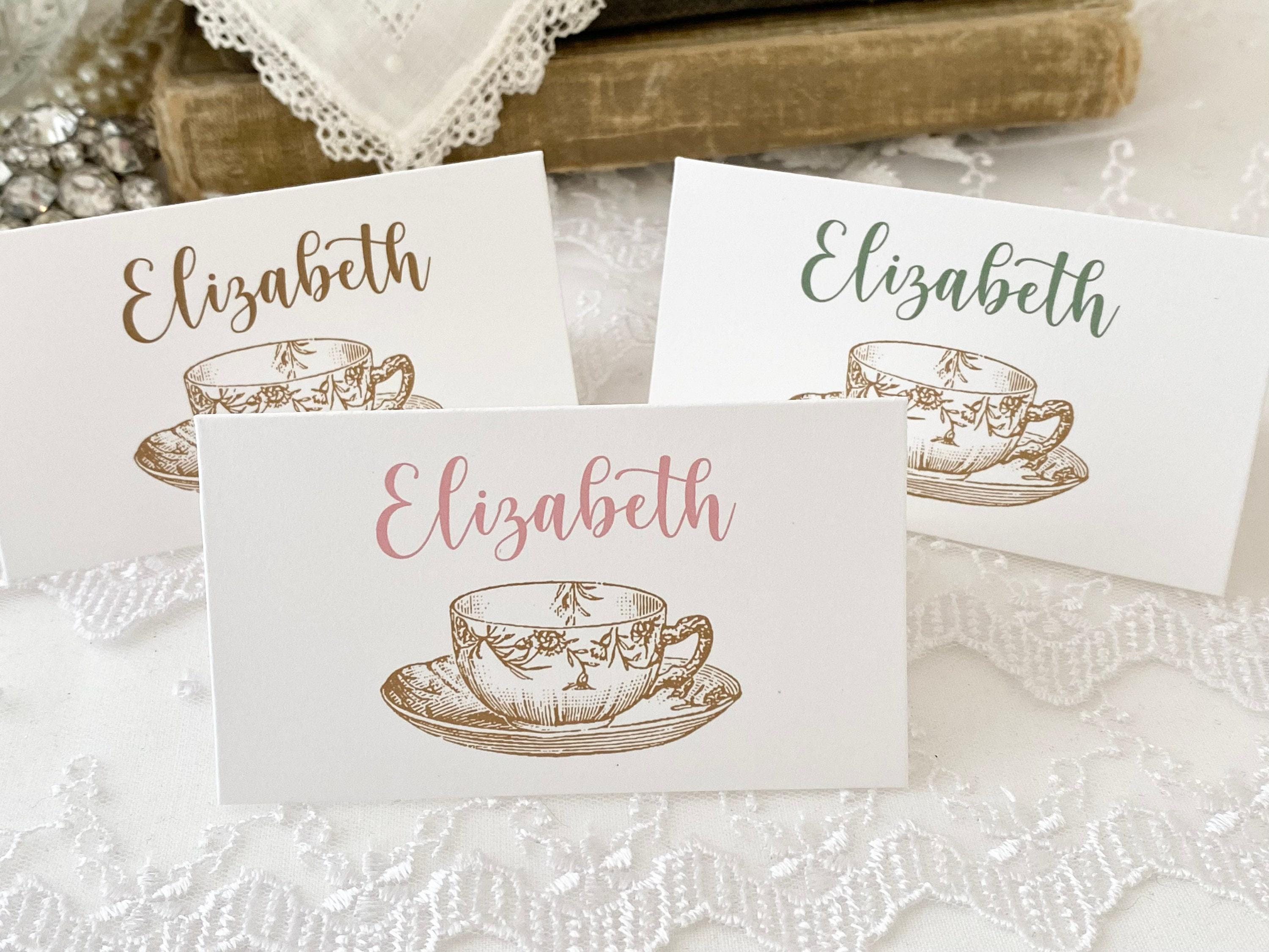 Tea Table Name Cards