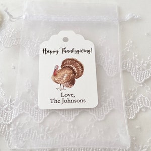 Printed Thanksgiving Turkey Favor Gift Bags, Friendsgiving Hostess ...