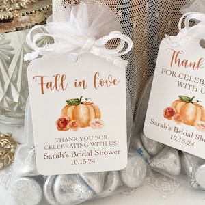 Fall in Love Bridal Shower Favor Bags, Fall Autumn Bridal Shower Favor ...