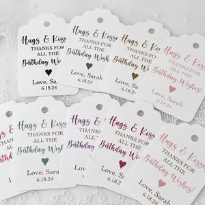 Hugs and Kisses Happy Birthday Wishes Candy Bags Hershey Kiss - Etsy