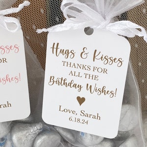 Hugs and Kisses Happy Birthday Wishes Candy Bags Hershey Kiss - Etsy