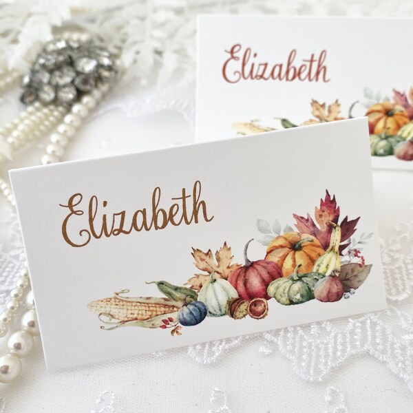 Autumn Place Cards - Etsy