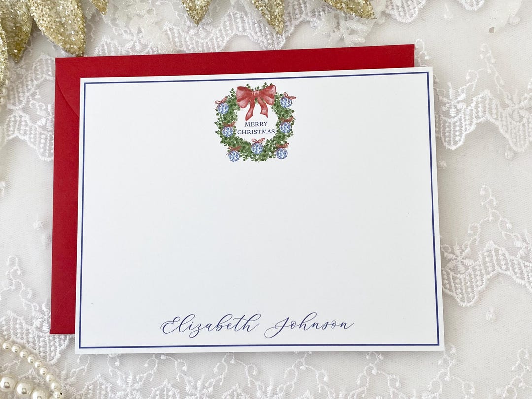 Chinoiserie Christmas Holiday Stationery, Personalized Christmas ...