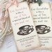 Friendship Tea Party Favors Bookmarks Tea Cup Bookmark - Etsy