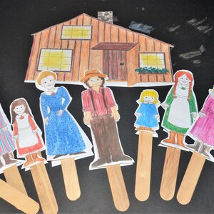Little House on the Prairie Paper Dolls Puppets Printable in Color ...