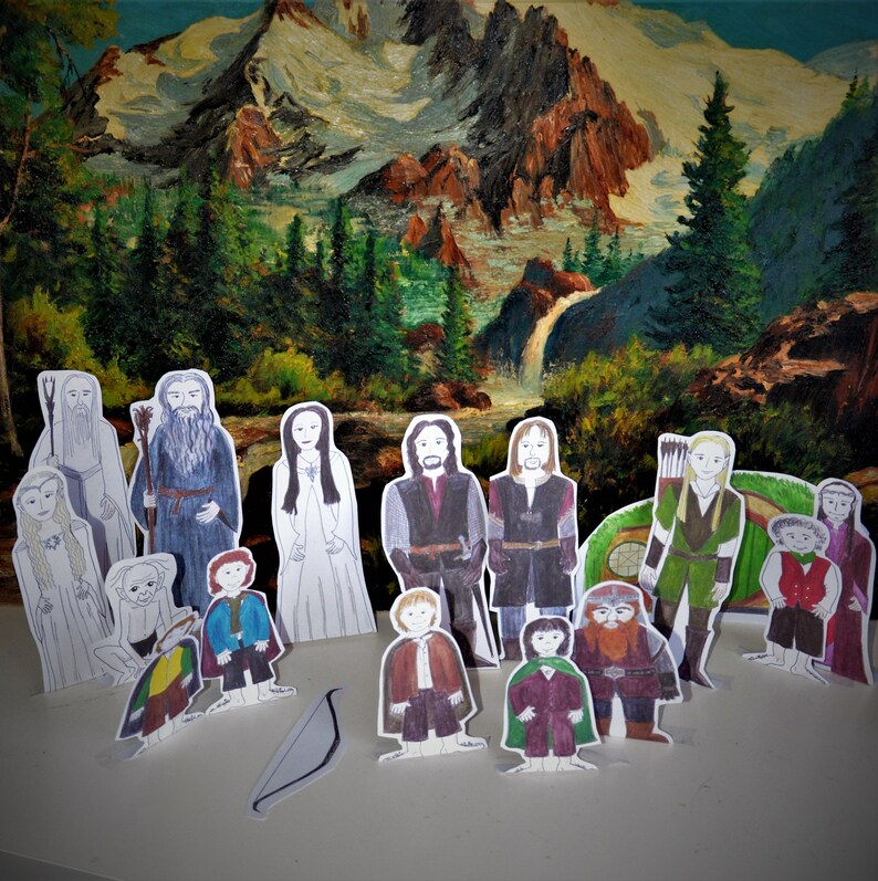 Lord of the Rings Printable Character Set in Color LOTR Paper - Etsy