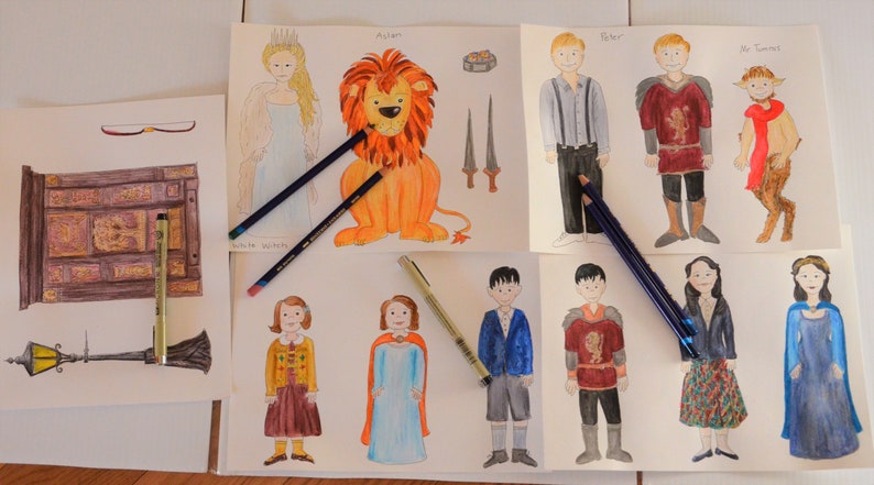 NARNIA Lion Witch Wardrobe Printable Character Paper Coloring - Etsy