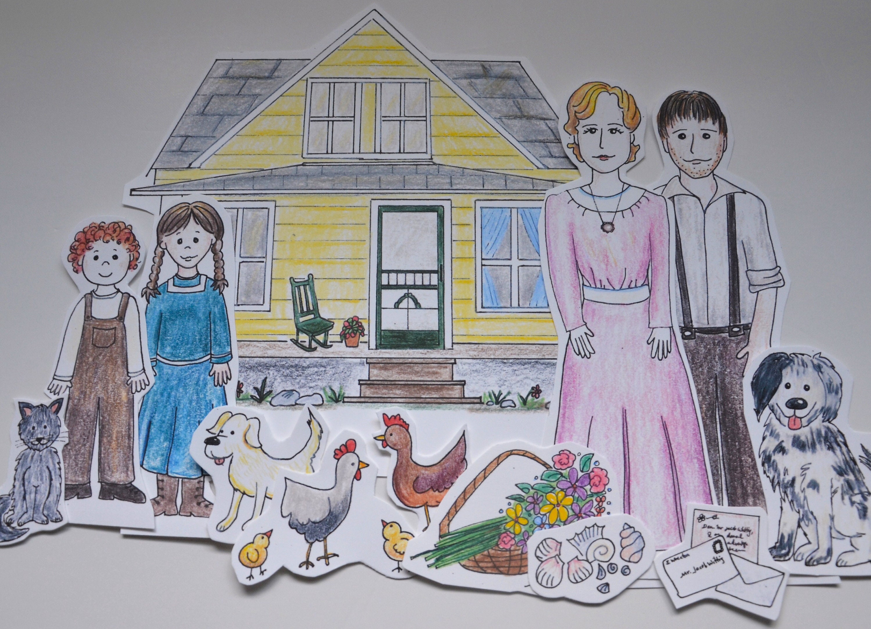 Sarah Plain and Tall Book Characters Printable Figures in COLOR and ...